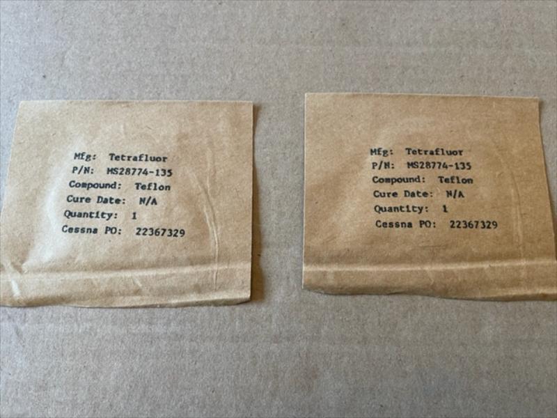 Tetrafluor Teflon Retainer Ring. PN MS28774-135. New Old Stock.