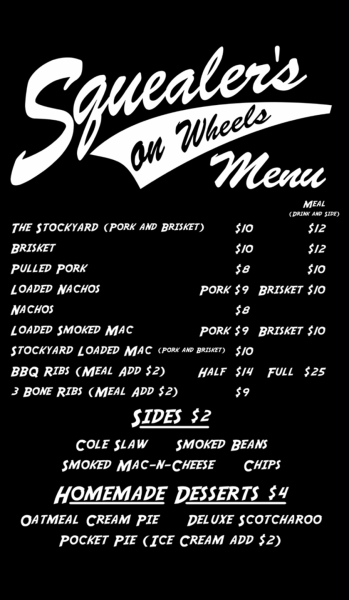 Squealer’s On Wheels In Lakefield MN | Menu & Catering