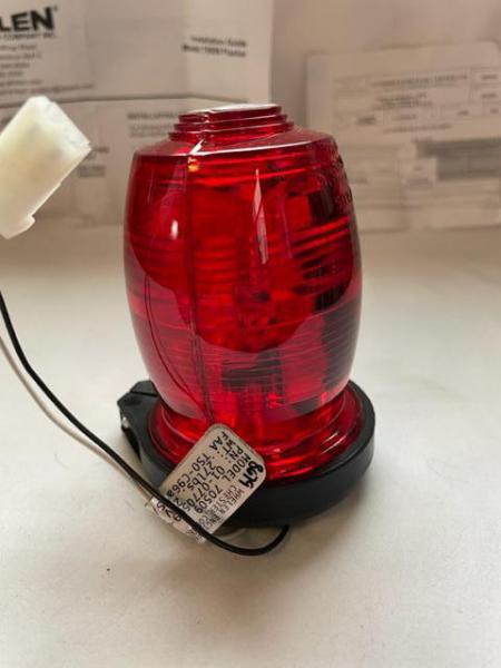 Whelen 14 Volt Red Beacon Flasher Assembly. NEW.