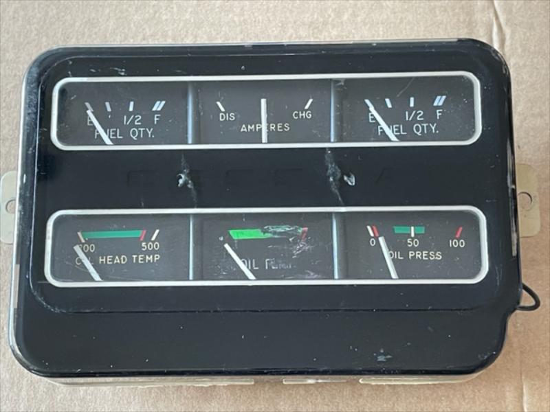 Cessna 182P Engine Instrument Cluster Gauge Complete. Lighted, 14 Volt ...