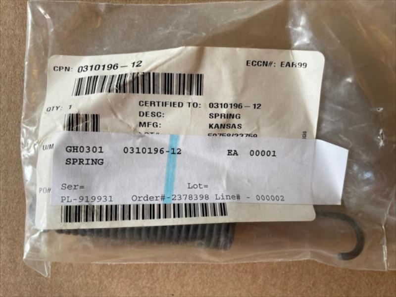 Cessna 172 Rudder Return Spring. New.